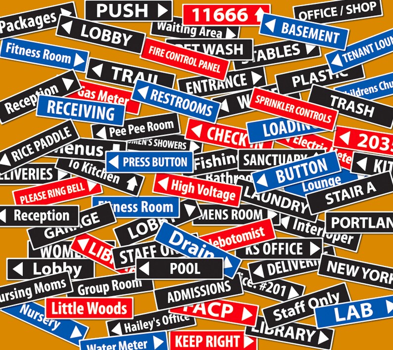 Custom Plastic Directional Sign 12 in X 3 In - Etsy