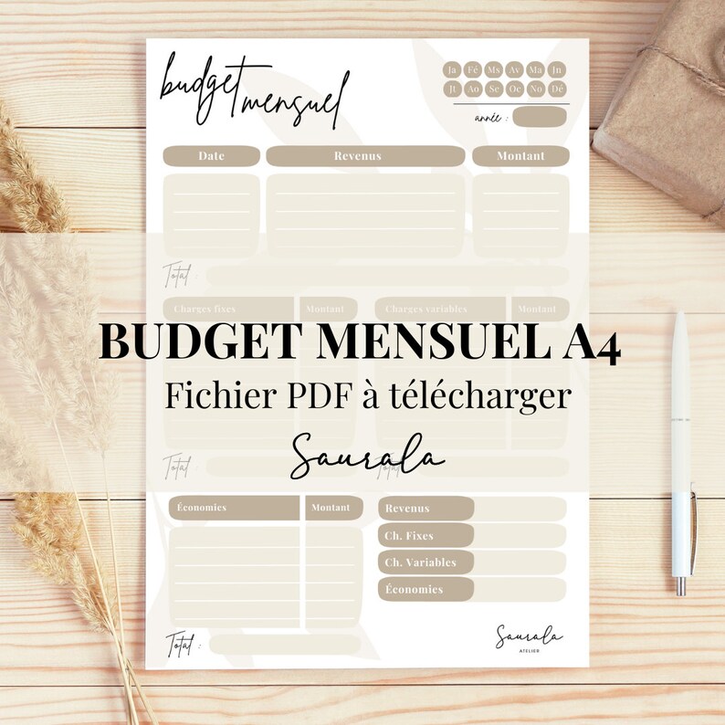 Budget mensuel classeur et enveloppes budgétaires PDF A4 - Etsy France
