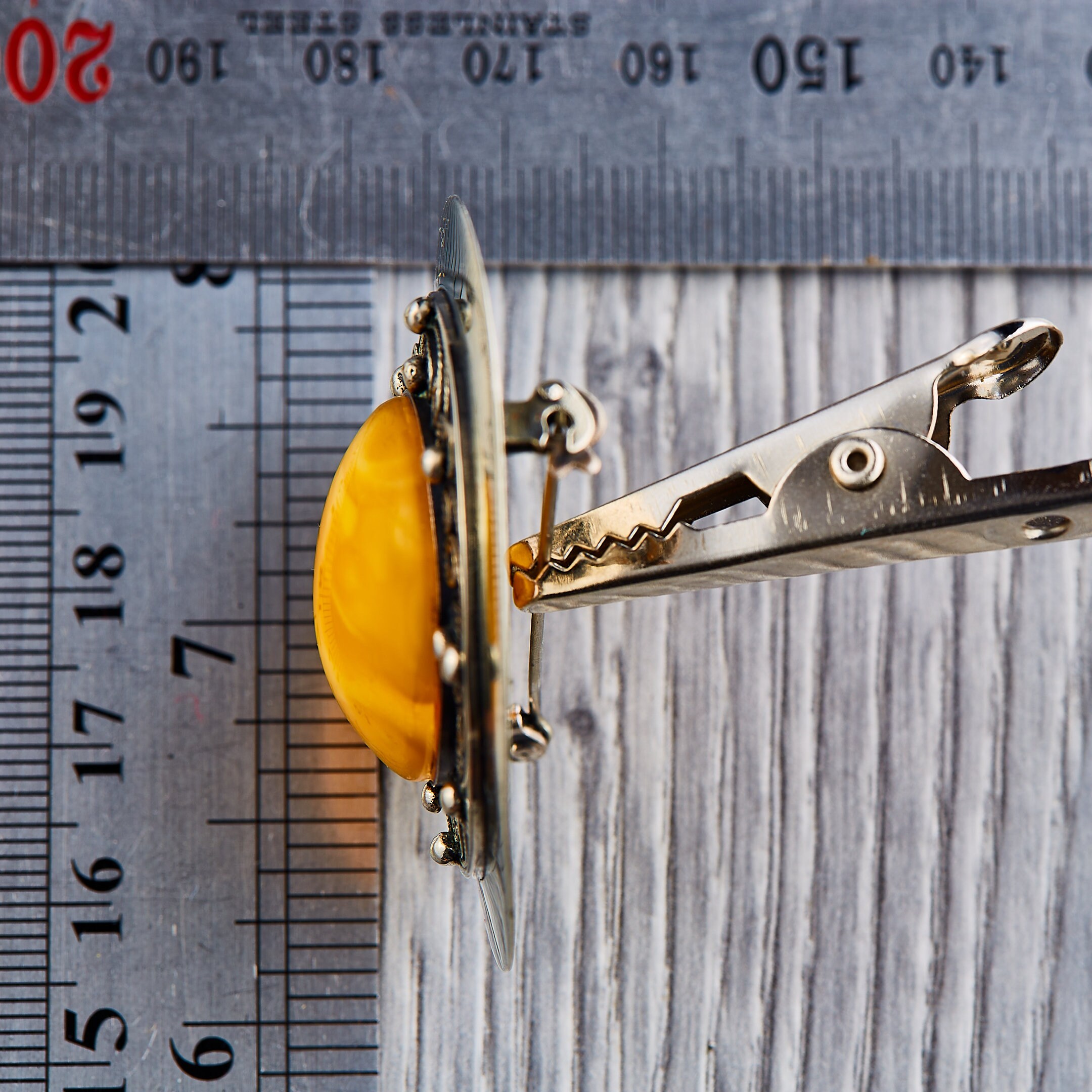 Baltic Amber Pin Egg Yolk Butterscotch Royal Amber Vintage USSR Rare ...