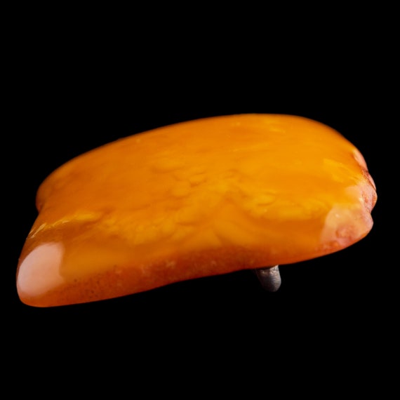 Baltic Amber Pin Egg Yolk Butterscotch Natural Royal Gem