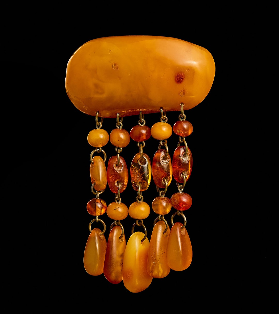 30gr Large Vintage Baltic Amber Pin Egg Yolk Butterscotch Natural Royal ...