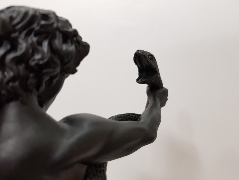 Athlete And Python Statue Etsy