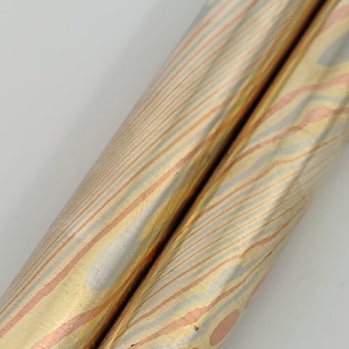 Mokume Rod/ Round Bar Customized 3 Alloys Twist Pattern. | Etsy