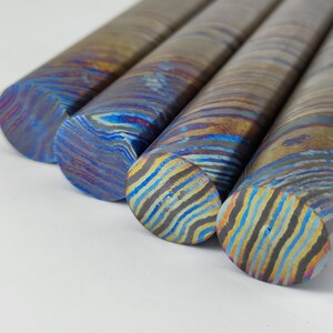 Zircuti Rod 4 Alloys,1"(25mm) Diameter,(black Ti Damascus Rod)size ...