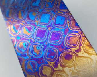 Titanium Damascus Plate / Flat Bar 3alloys Wave Pattern. | Etsy