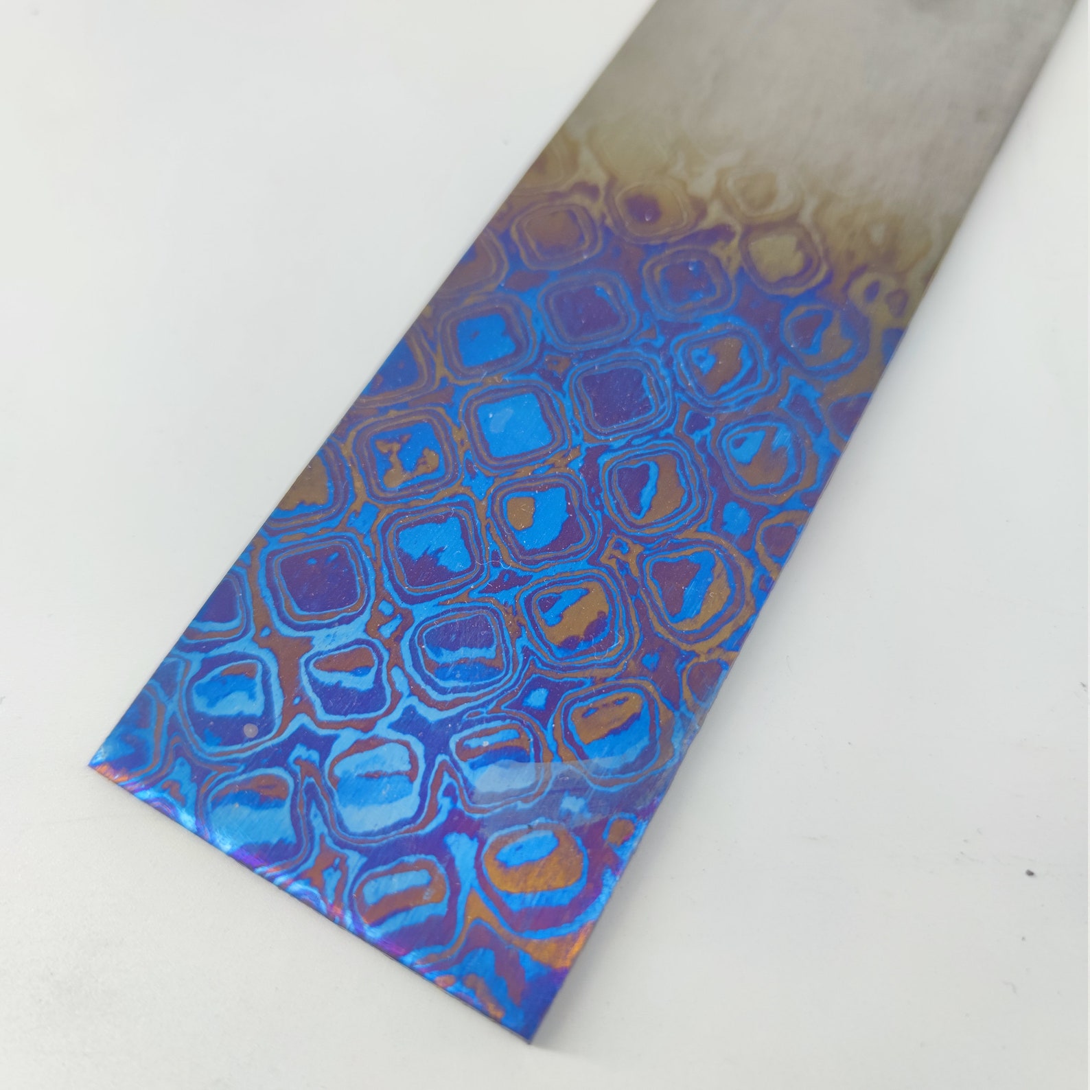 Titanium Damascus Plate / Flat Bar 3alloys Square Pattern. - Etsy