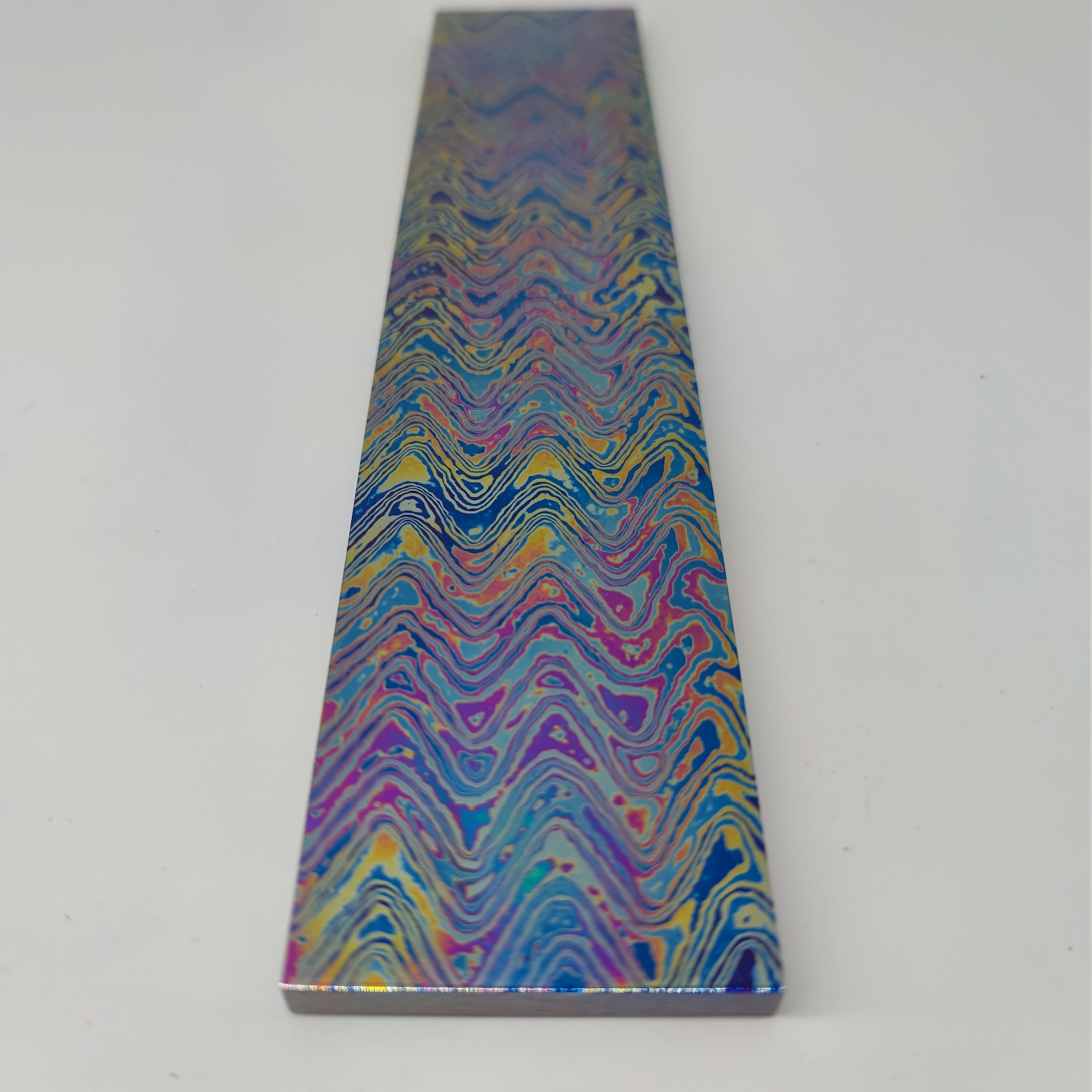 Titanium Damascus Plate / Flat Bar 3alloys, Wave Pattern. Exotic ...
