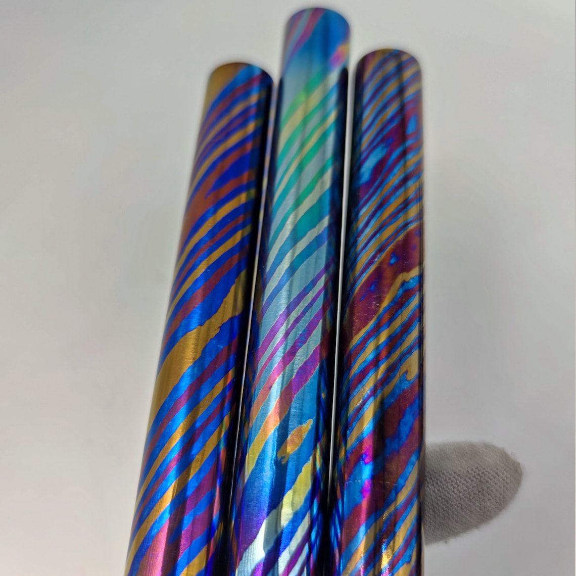 Titanium Damascus Rod ti Damascus Rod3 - Etsy