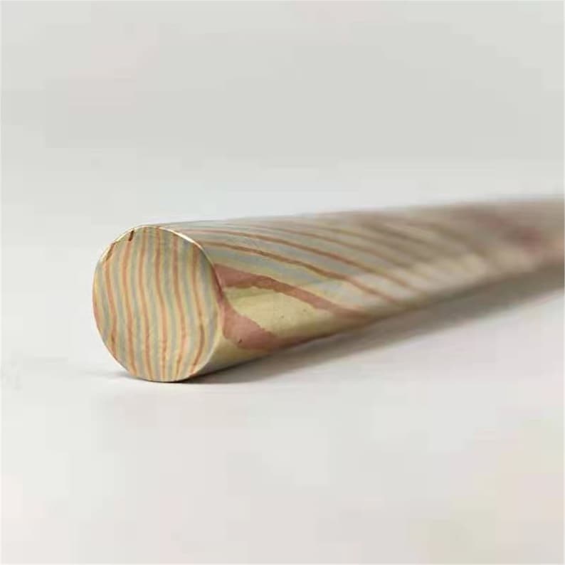 Mokume Rod/ Round Bar Customized 3 Alloys Twist Pattern. | Etsy