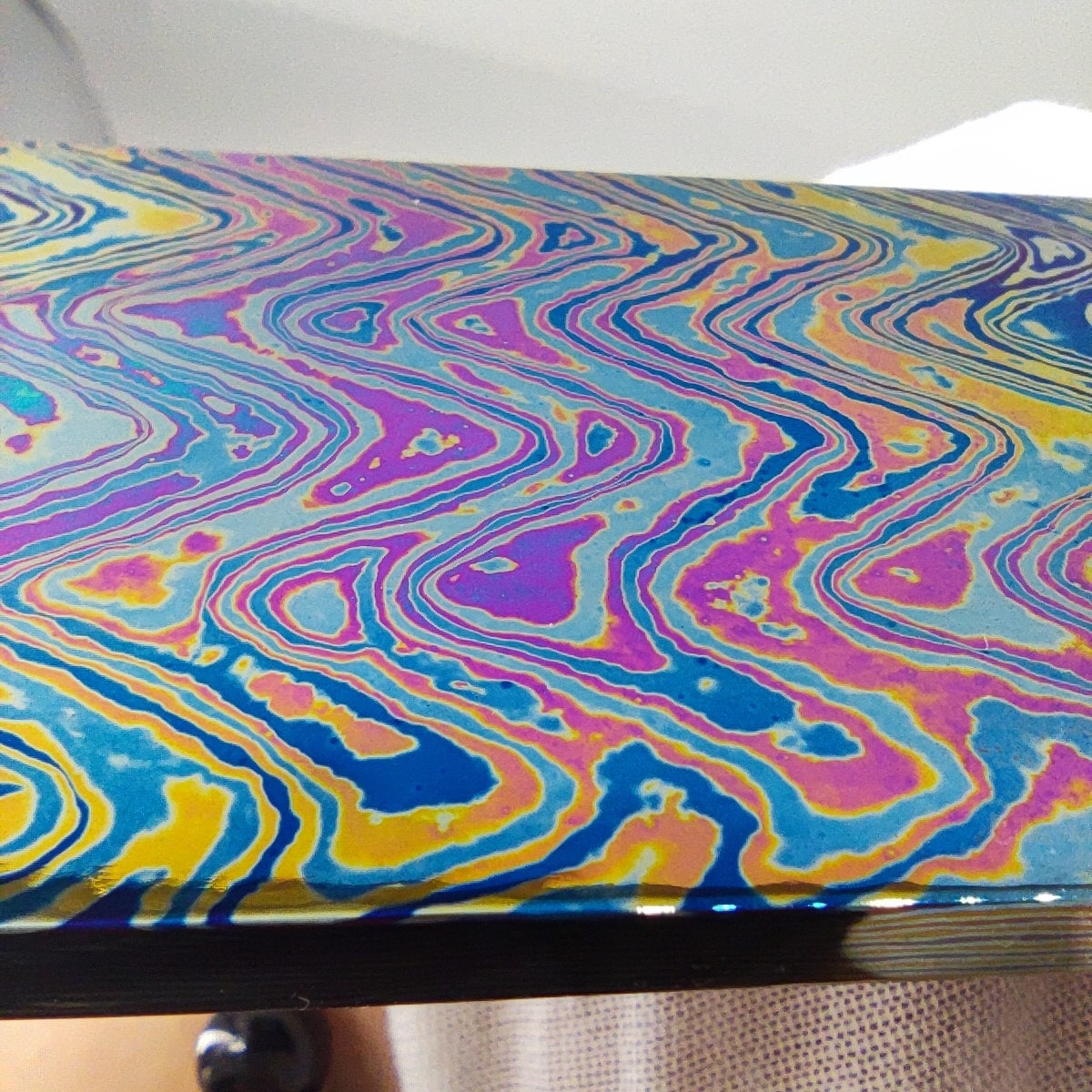 Titanium Damascus Plate / Flat Bar 3alloys, Wave Pattern. Exotic ...