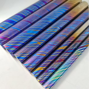 Titanium Damascus Rod (ti Damascus Rod),3 Alloys,3colors,1.4"(35mm ...
