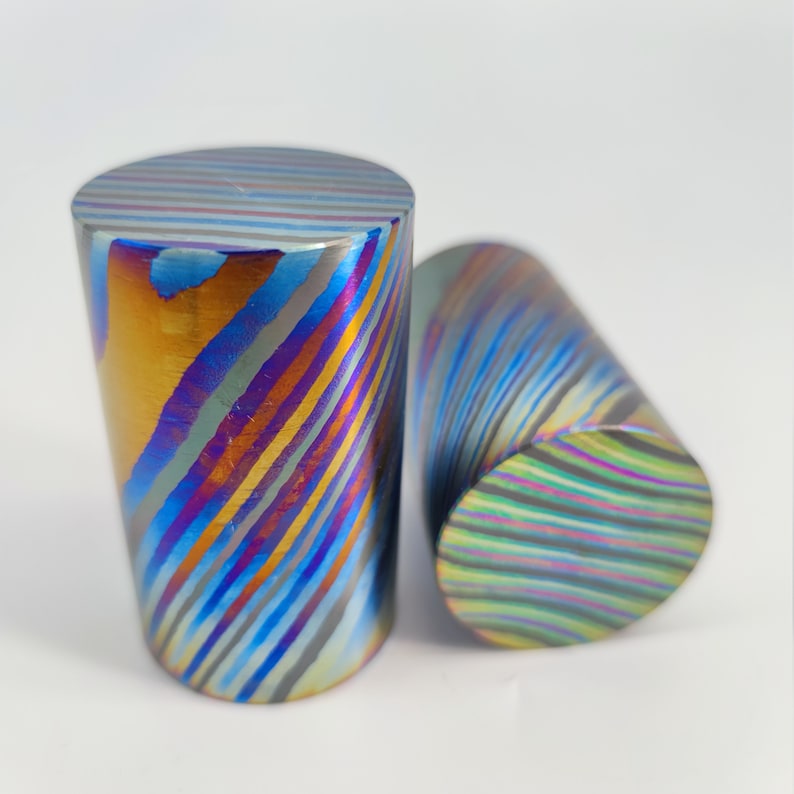 Zircuti Rod 4 Alloys,2"(50mm) Diameter,(black Ti Damascus Rod)size ...