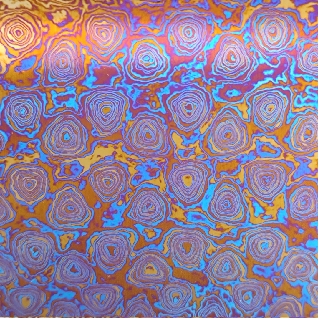 Titanium Damascus Plate / Flat Bar , 3alloys, Triangle Pattern. Exotic ...