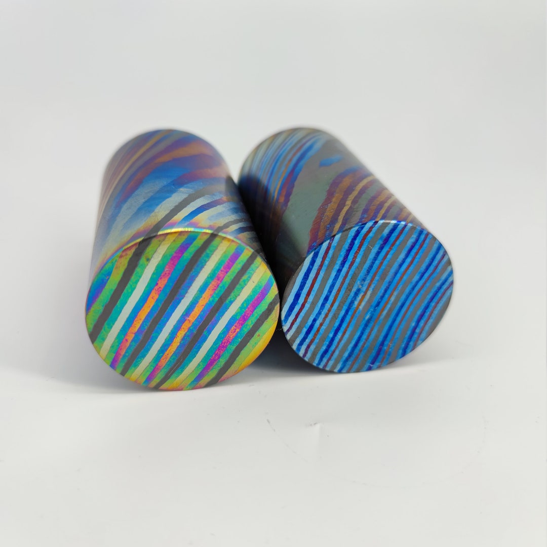 Zircuti Rod 4 Alloys,2"(50mm) Diameter,(black Ti Damascus Rod)size ...