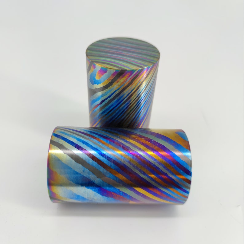 Zircuti Rod 4 Alloys,2"(50mm) Diameter,(black Ti Damascus Rod)size ...