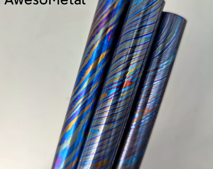 Awesometal Zircuti Rod 4 Alloys,.4812mm Diameter,black Ti Damascus ...