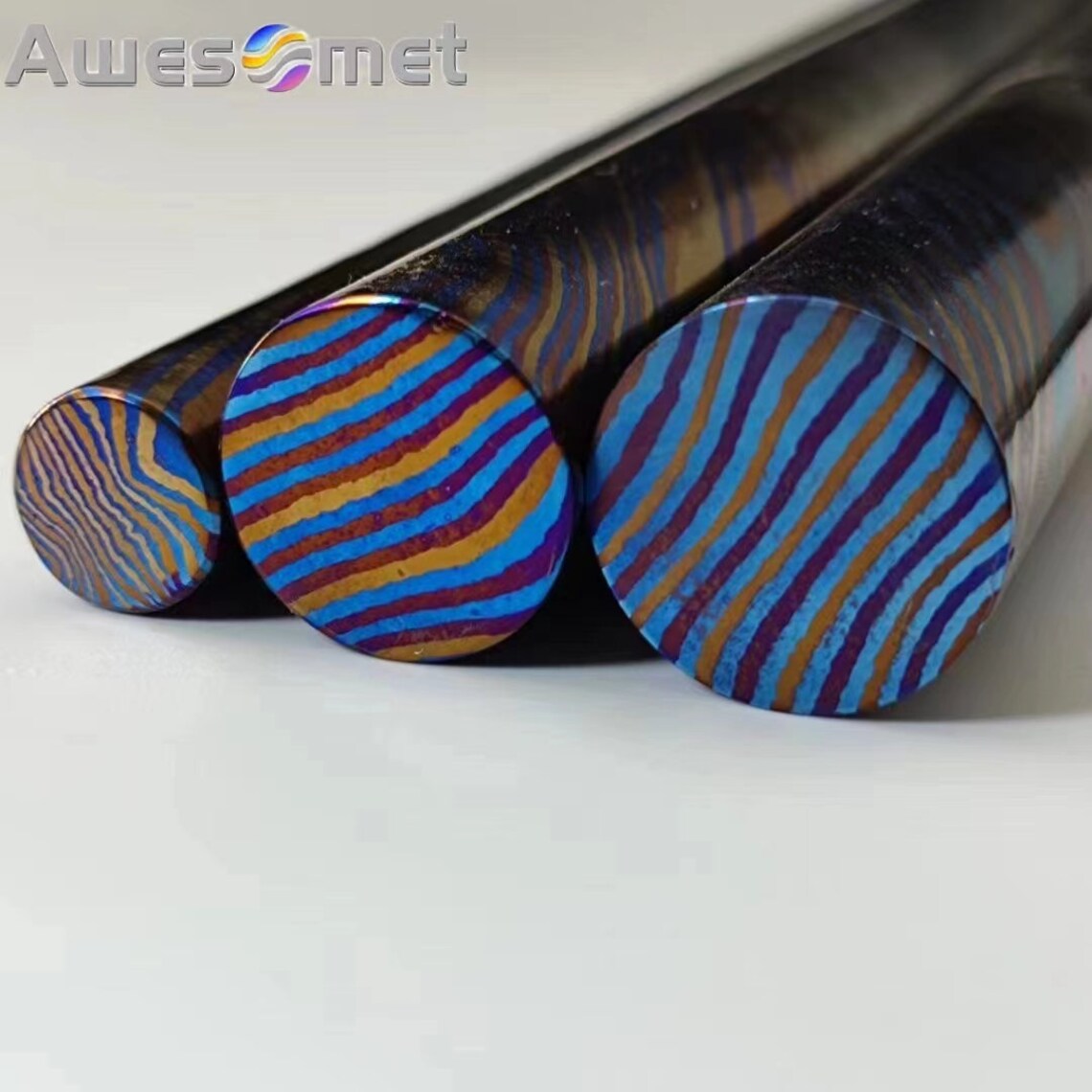 Awesomet Titanium Damascus Rod 3 Alloys1.230mm - Etsy