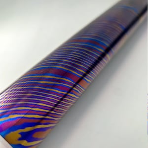 Titanium Damascus Rod (ti Damascus Rod),3 Alloys,3colors,1.4"(35mm ...