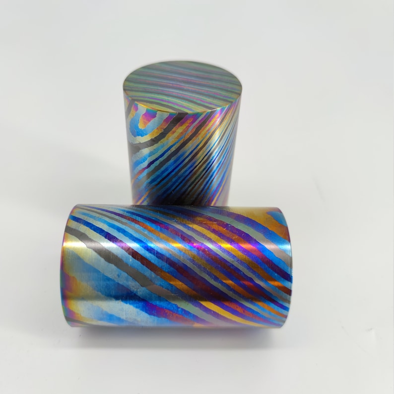 Zircuti Rod 4 Alloys,2"(50mm) Diameter,(black Ti Damascus Rod)size ...