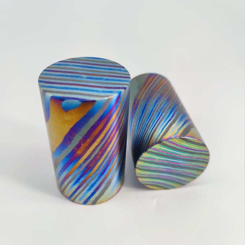 Zircuti Rod 4 Alloys,2"(50mm) Diameter,(black Ti Damascus Rod)size ...