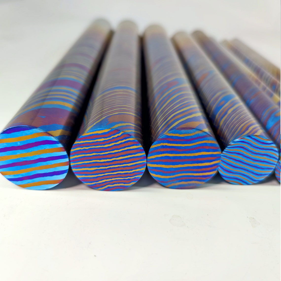 Titanium Damascus Rod ti Damascus Rod3 - Etsy