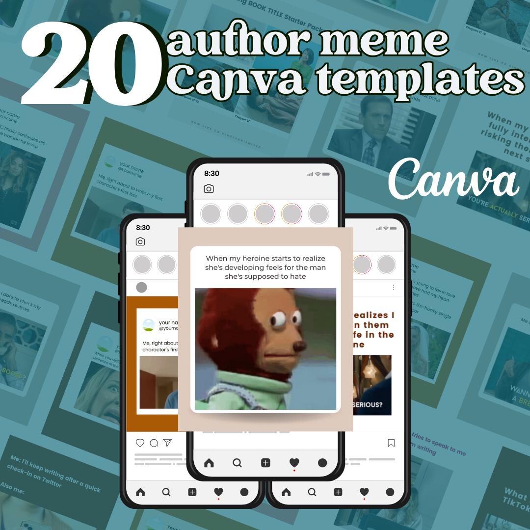Author Meme Instagram Templates Editable on Canva | Premade Canva ...