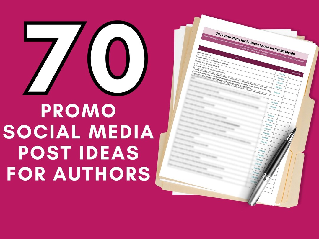 70 Promo Ideas and Prompts for Author Social Media - Instagram ...