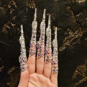 Iron Witch Claws,claw Rings,crystal Nail Guards,nail Rings,nail Tips ...