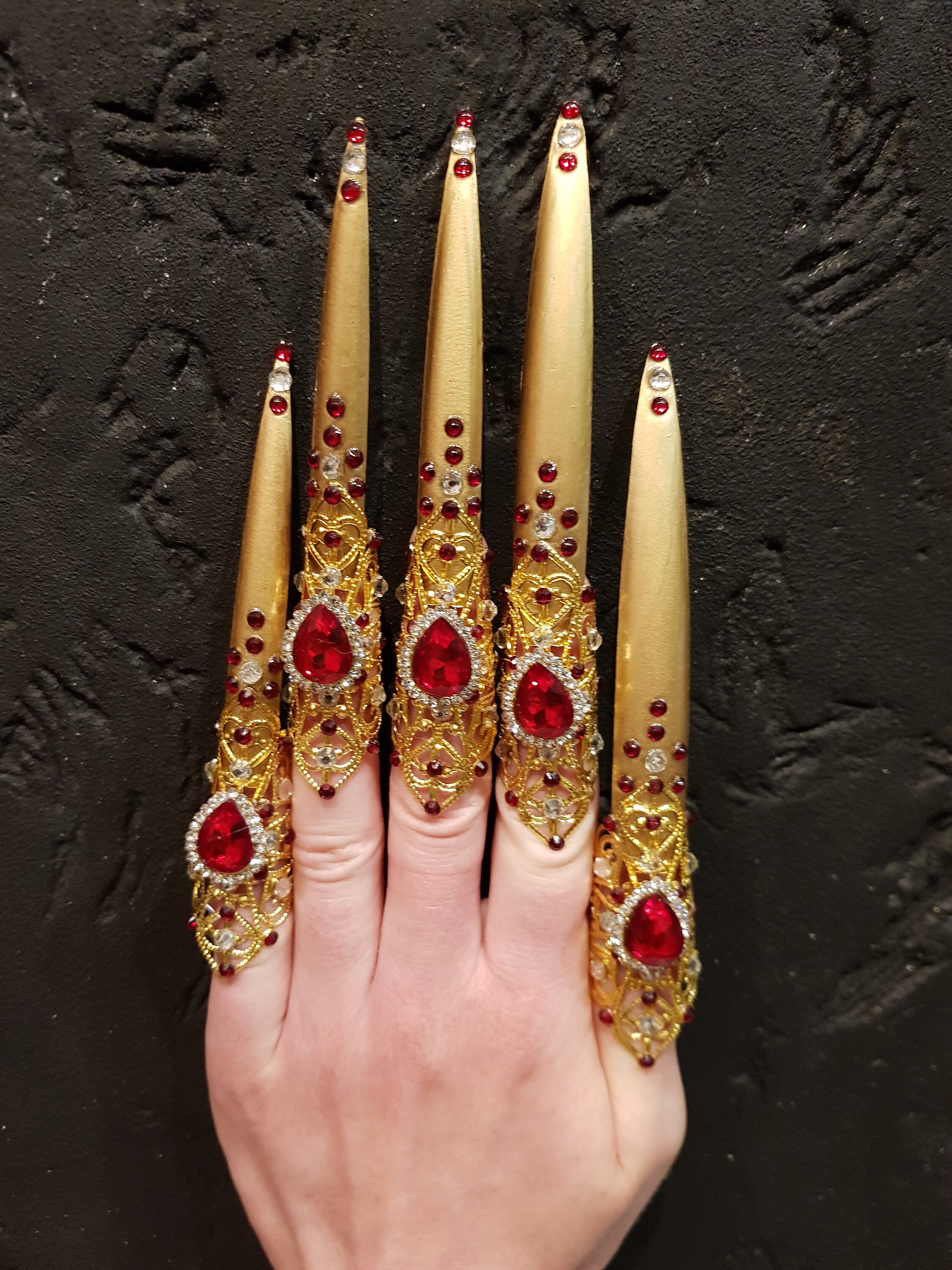 Crystal Claw Nail Guards, Finger Jewellery Claw Rings,long Metal Nail ...