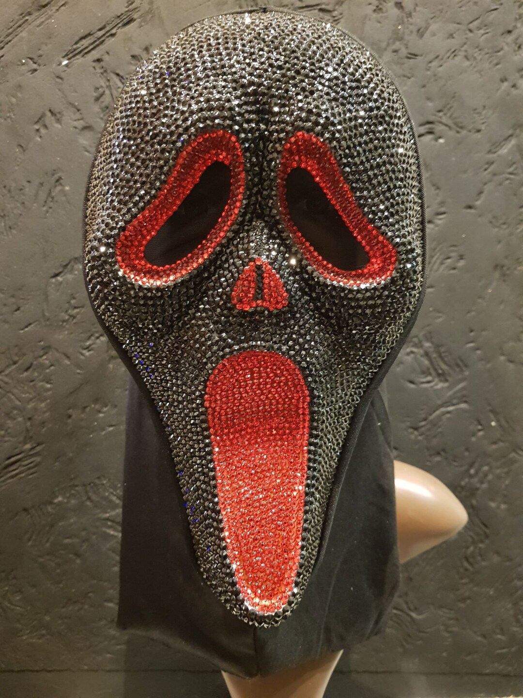 Rave Outfit Halloween Scream Ghost Face Ghostface Crystal Mask Cosplay ...