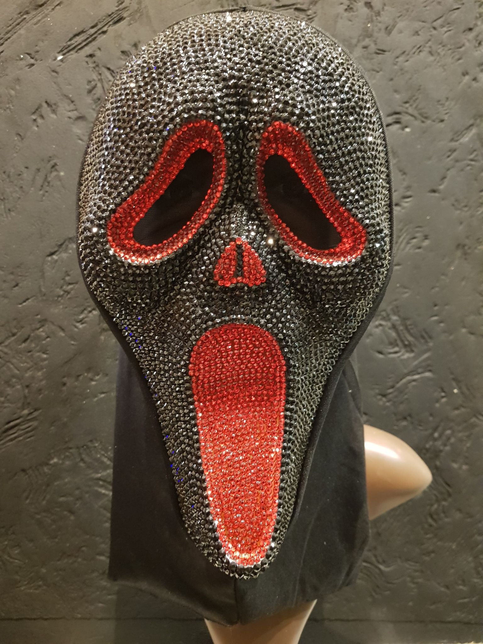 Rave Outfit Halloween Scream Ghost Face Ghostface Crystal Mask Cosplay ...