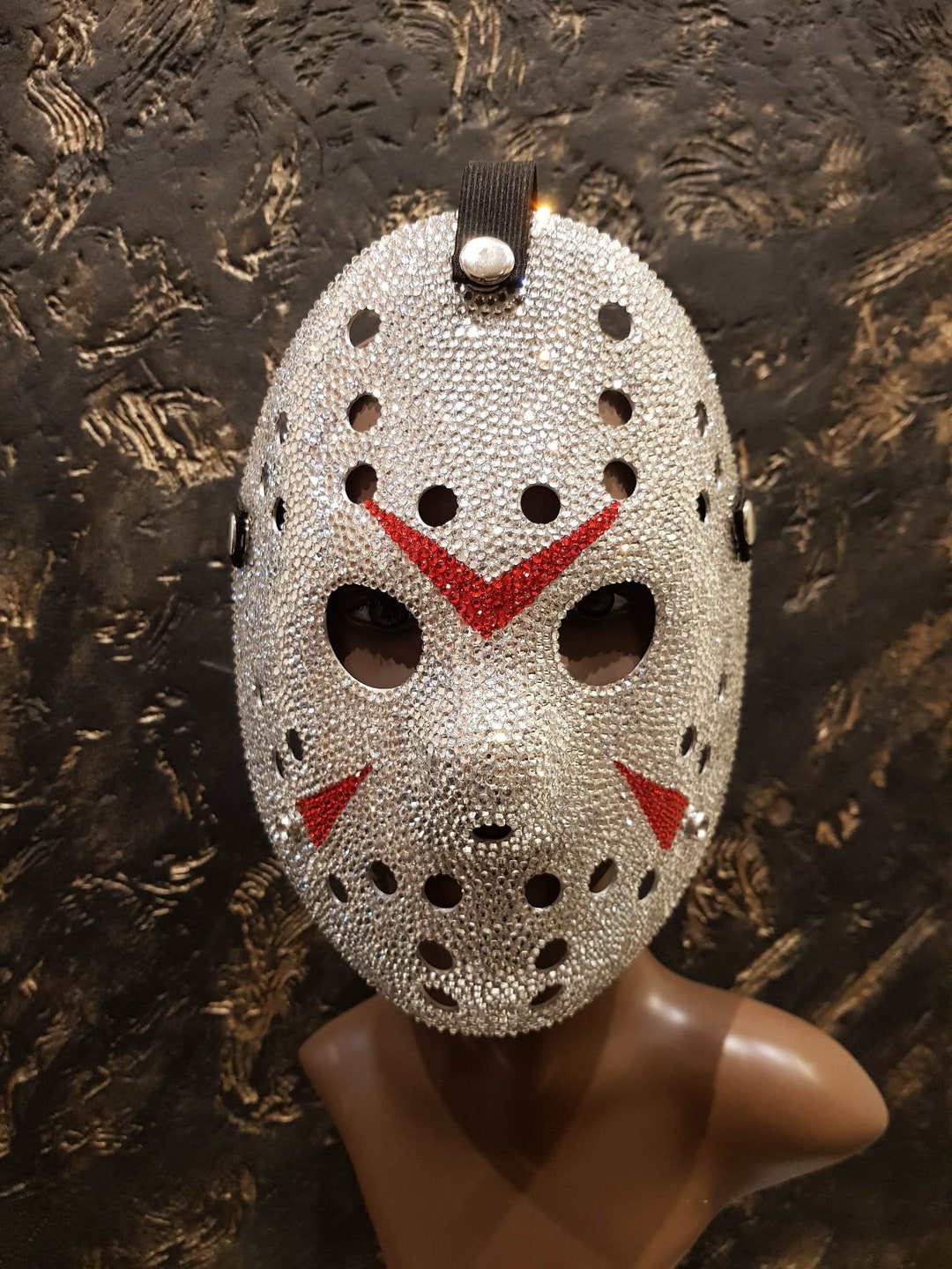 Crystalized Jason Hockey Mask,rhinestone Jason Friday the 13th Mask ...