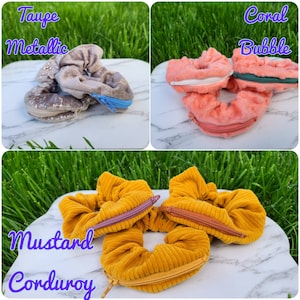 Stash Scrunchie - Stashie - Zipper Scrunchie - Pocket Scrunchie - Etsy