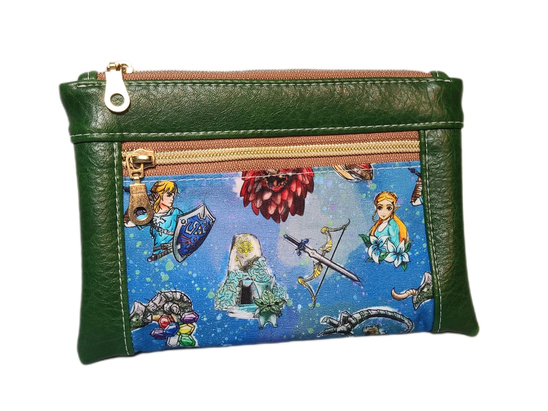 Zelda Breath of the Wild Zipper Bag - Tears of the Kingdom Double Zipper Devon Pouch - Etsy