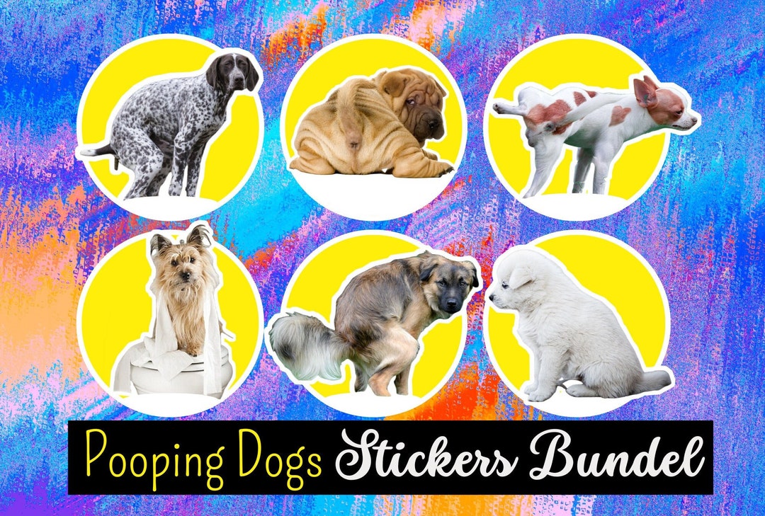 Funny Pooping Dogs Digital Stickers Funny Printable Planner - Etsy