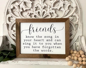 Friends Wood Sign - Etsy