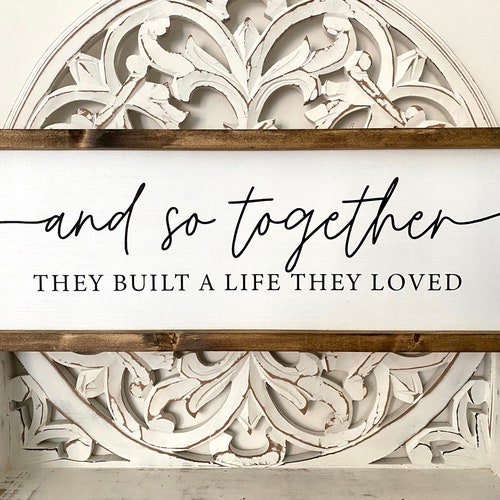 Together They Built A Life They Loved Wood Sign Family - Etsy