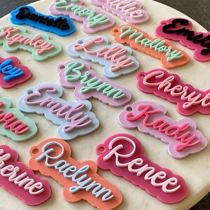 Personalized Name Tag, Backpack, Bogg Bag Tag, Acrylic Name Keychains ...