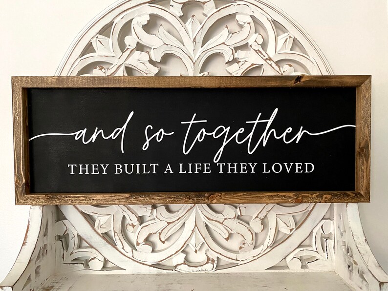 Together They Built A Life They Loved Wood Sign Family | Etsy