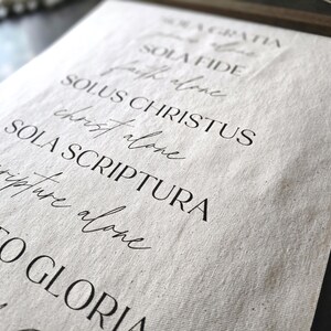 Five Solas Canvas Sign, 5 Solas Reformation Tapestry Sign, Faith Alone ...