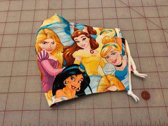 Disney Princesses Face Mask With Filter Pocket and Channel for | Etsy