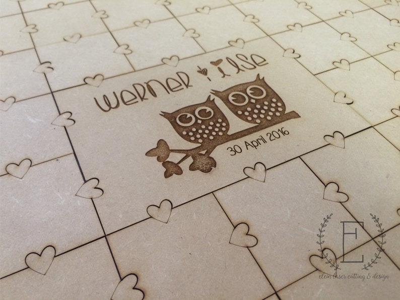 Laser Cut X3 Guestbook Puzzle Designs Digital Download - Etsy