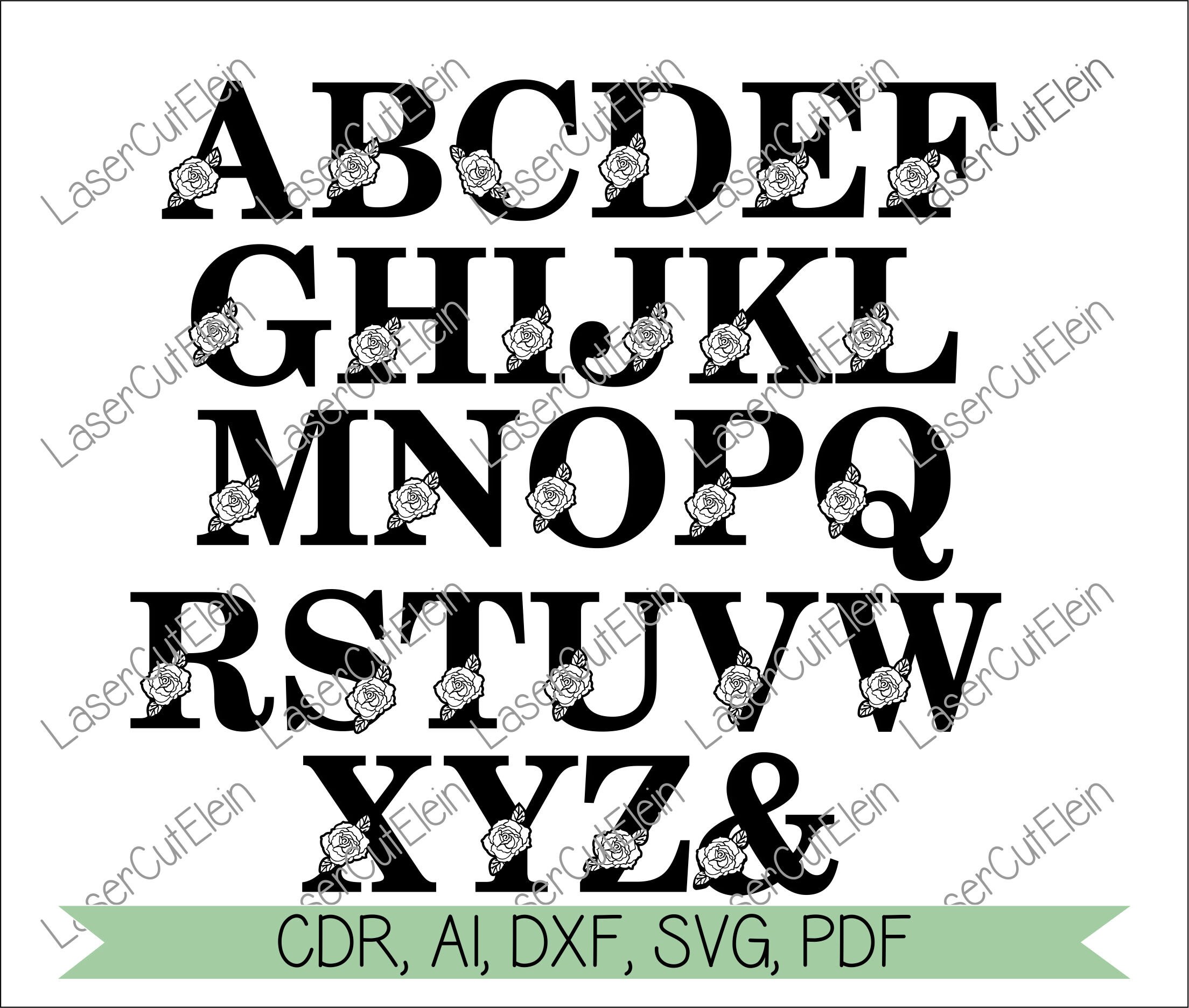 Monogram Alphabet Digital File - Etsy