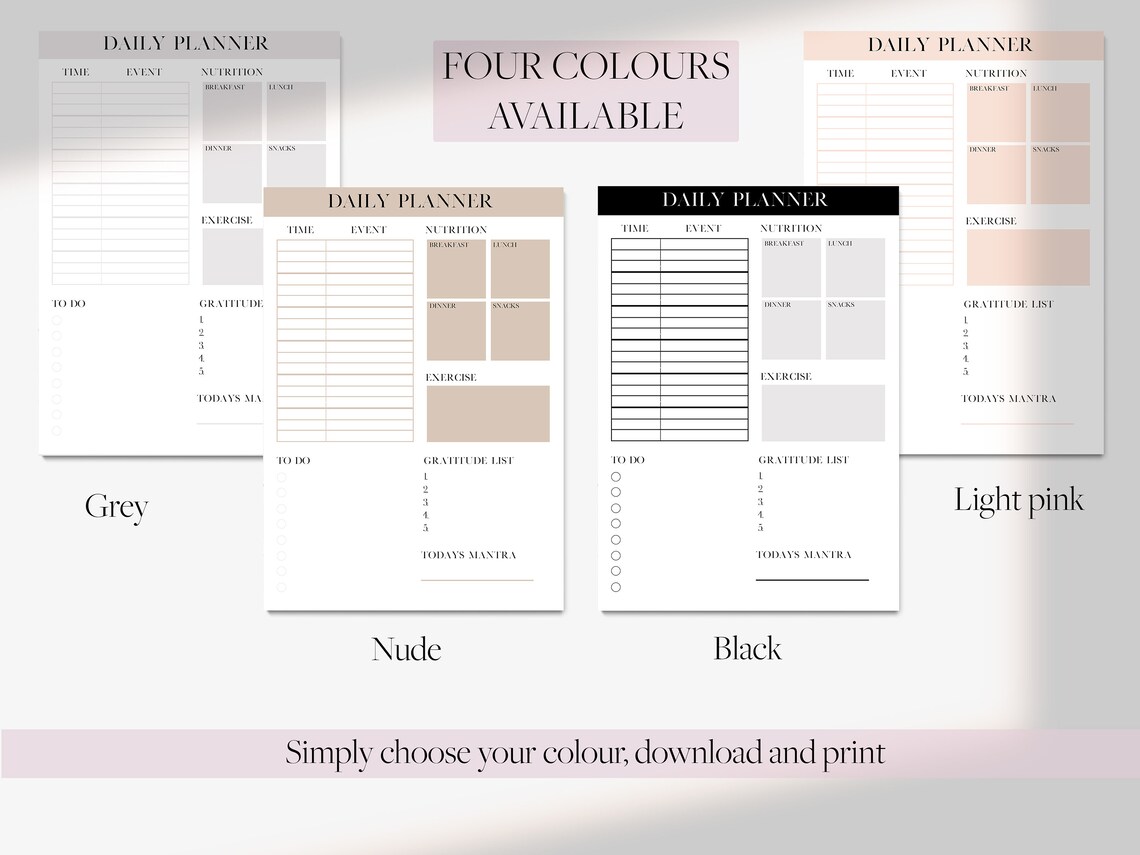 Printable Planner Bundle Daily Planner Weekly Planner - Etsy