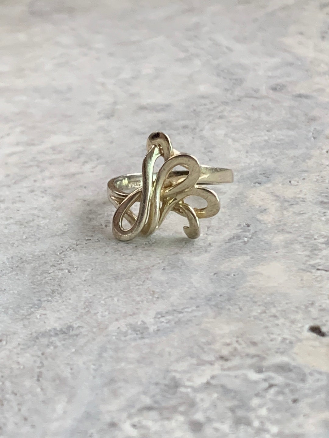 Vintage Freeform Band, Vintage, Freeform Ring, Freeform, Gold Plated ...