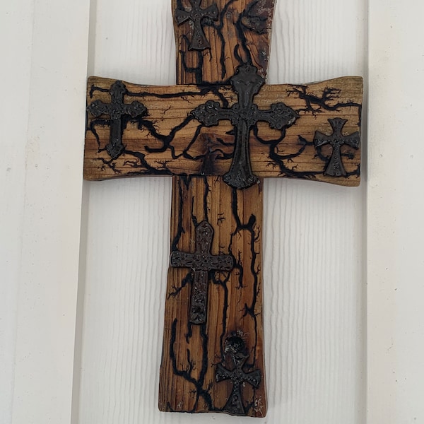 Wood Burned Cross - Etsy