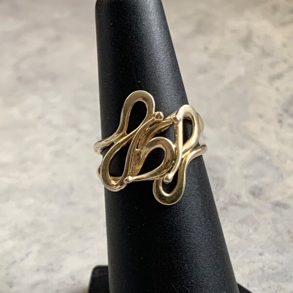 Freeform Gold Ring - Etsy
