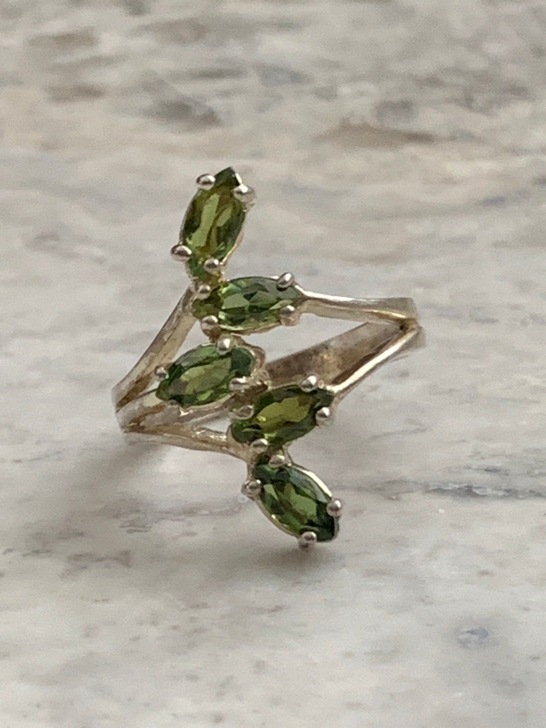 Vintage Genuine Peridot Goldplated Ring, August Birthstone Ring, August ...