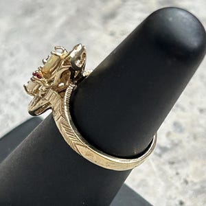 Vintage Genuine Australian Opal Gold Ring, Opal Ruby Vintage Ring, Victorian Style Opal Ring ...