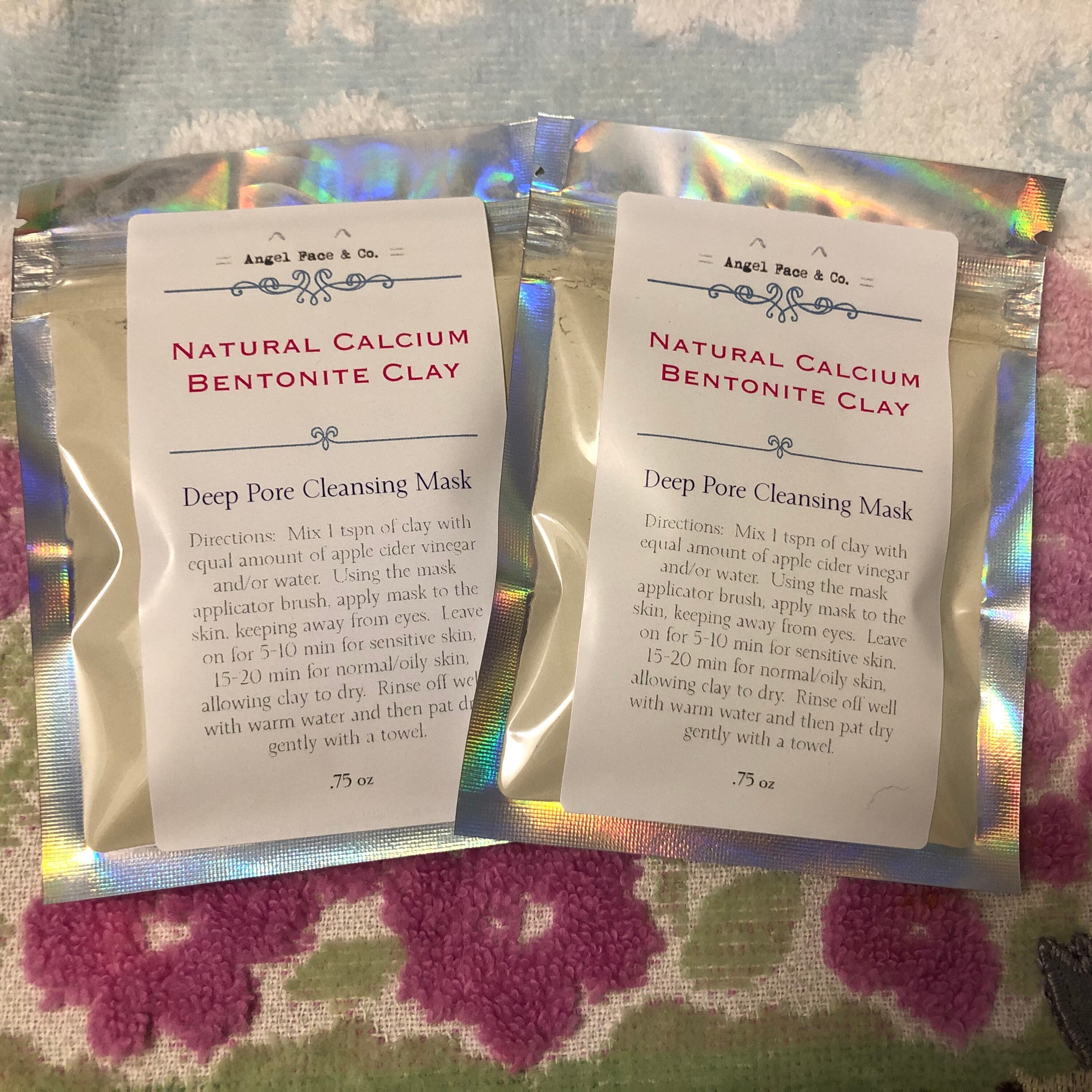 Clay Mask Facial Kit for Two With Applicator Brush and Silicone Heart ...